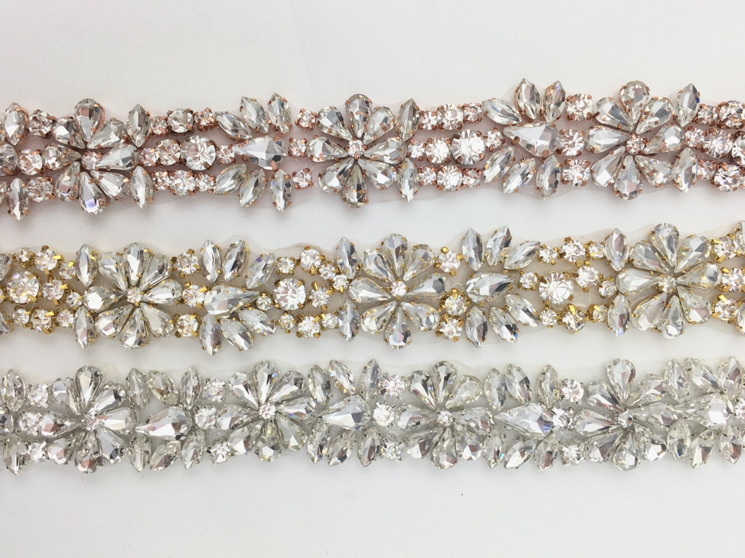 Crystal Rhinestone Trim by the Yard-wholesale Rose Gold Bridal - Etsy