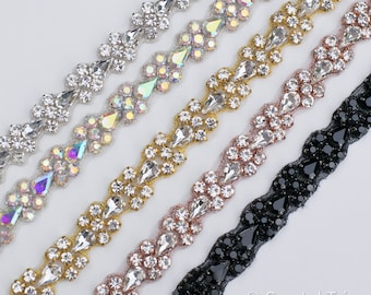 Rhinestone Trim by the Yard Wholesale Bridal Trim-bridal Belt Thin ...