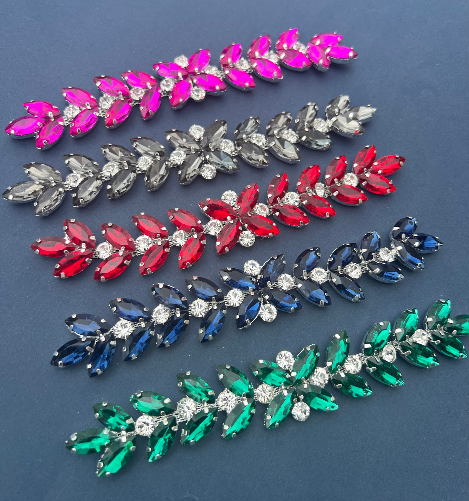 Colorful Rhinestone Crystal Appliqué Metal Small Rhinestone | Etsy