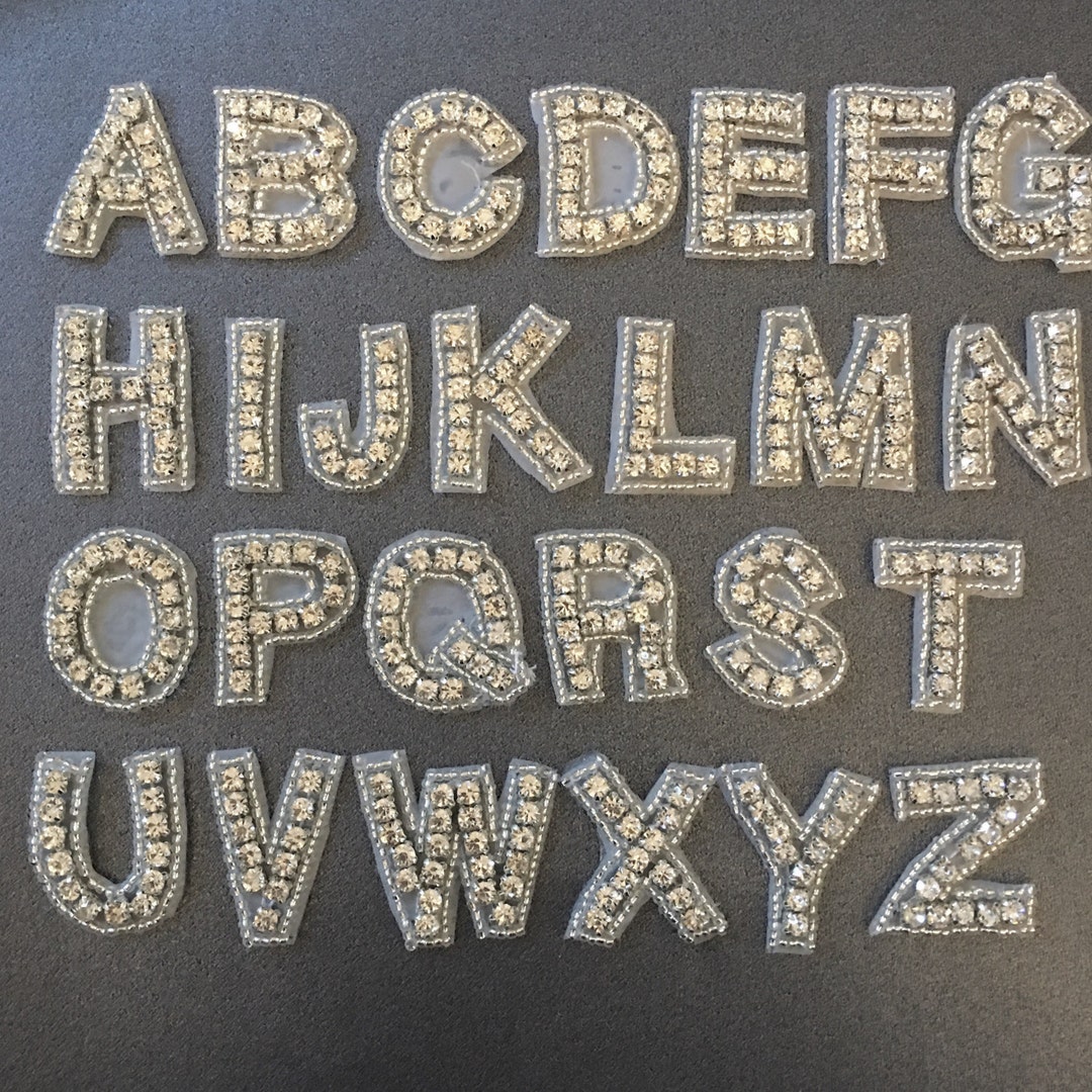Rhinestone Letters Hotfix Alphabet Crystal Rhinestone Applique - Baby ...