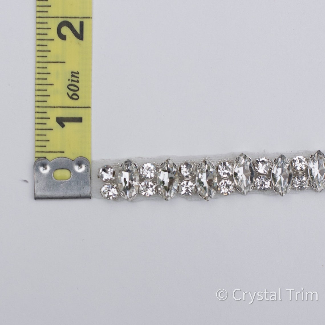 Rhinestone Trim Yard- Crystal Wedding Trimming Fabric- Rhinestone ...