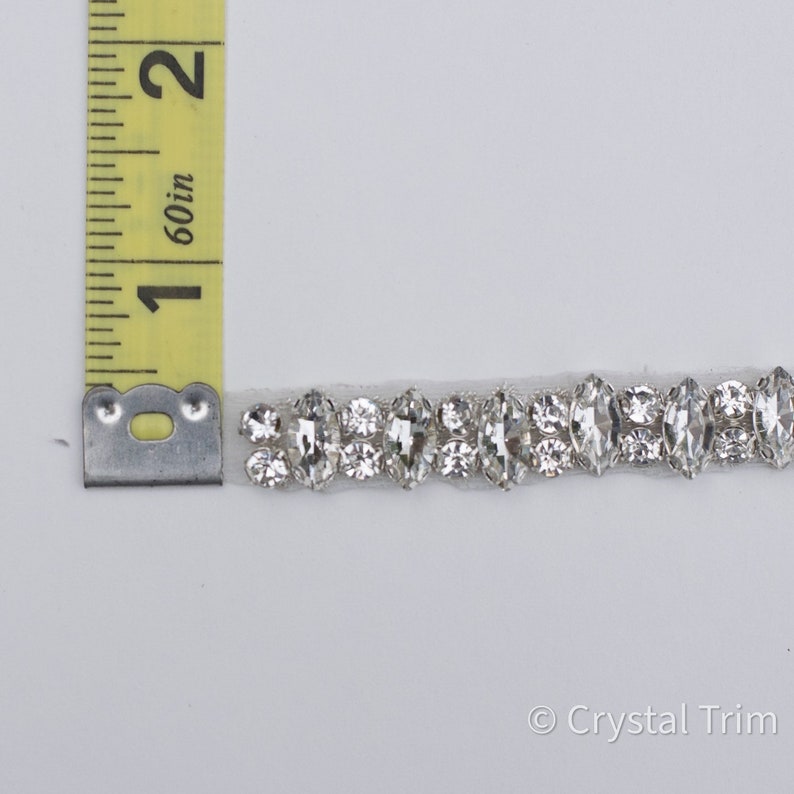 Rhinestone Trim Yard Crystal Wedding Trimming Fabric - Etsy