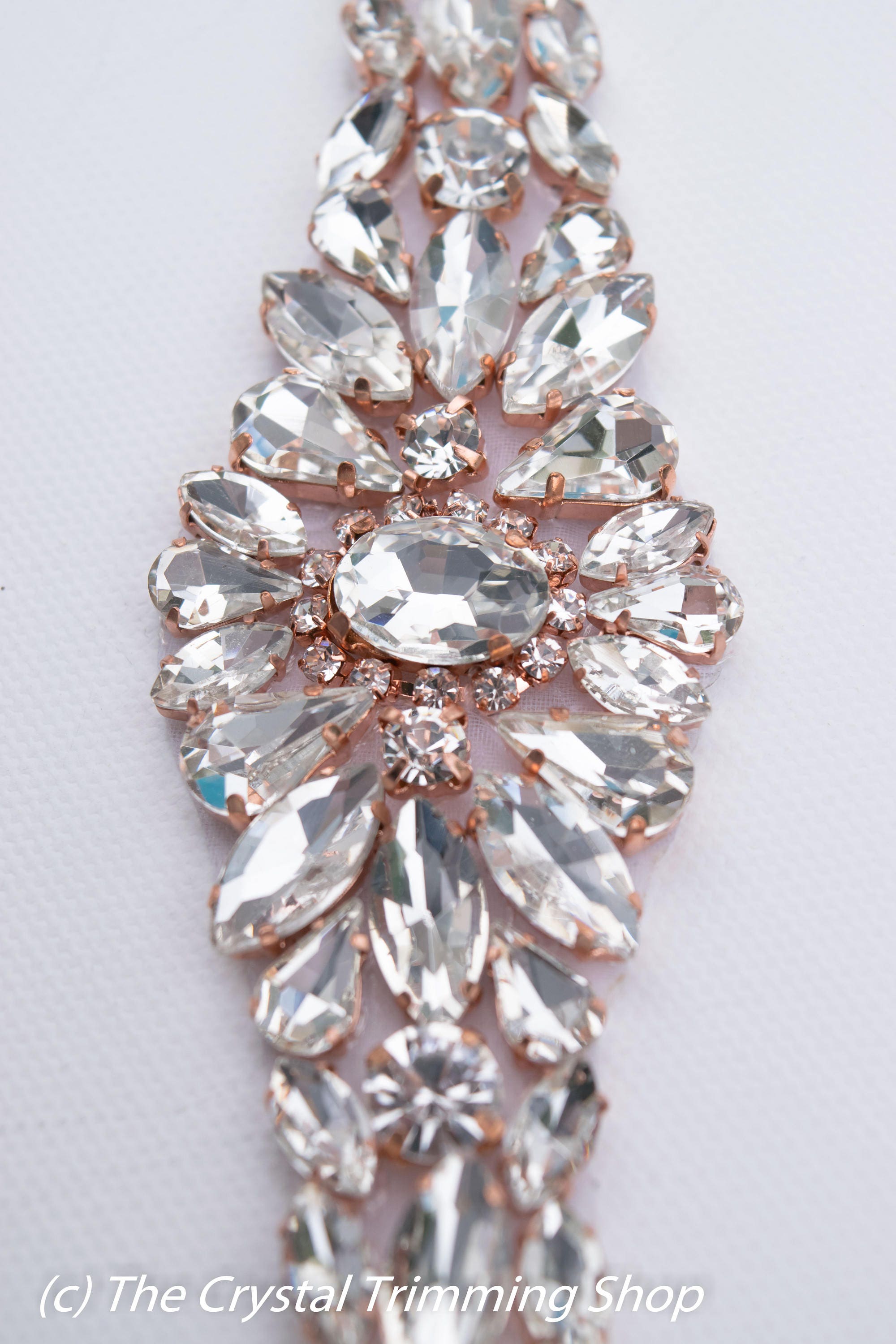 7 Small Crystal Rose Gold Rhinestone Applique DIY Baby | Etsy