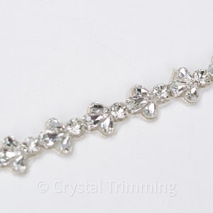 Crystal Rhinestone Trim by the Yard Leaf Vine Design- Wholesale Bridal ...