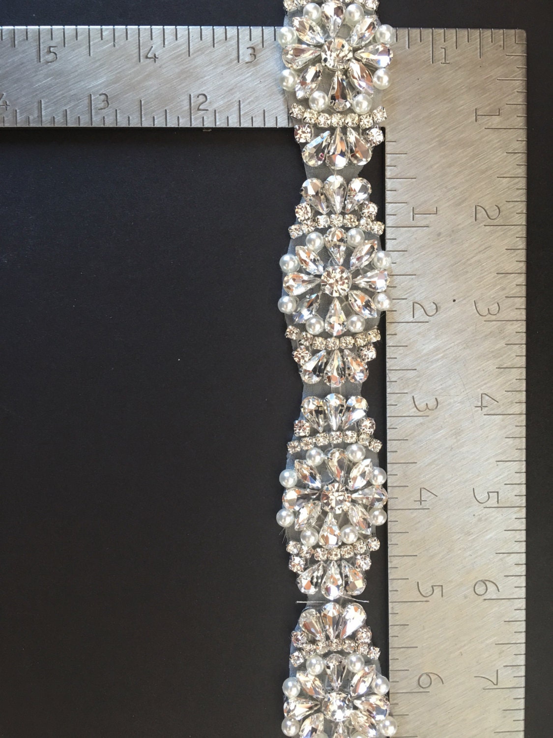 Crystal Rhinestone and Pearl Trim by the Yard - Wholesale Bridal Trim ...