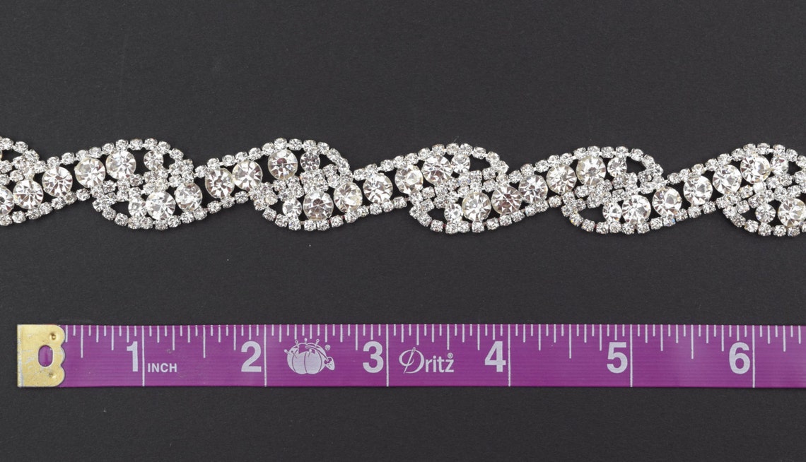 Crystal Rhinestone Trim by the Yard Wholesale Bridal Trim | Etsy