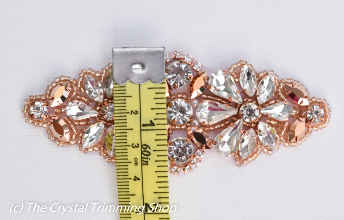 4 Small Crystal Rose Gold Rhinestone Applique DIY Baby - Etsy