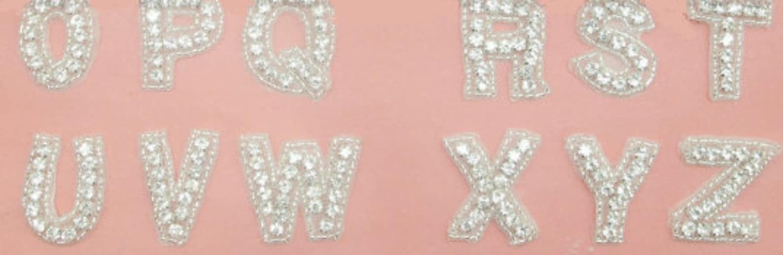 Rhinestone Letters Hotfix Alphabet Crystal Rhinestone Applique - Etsy
