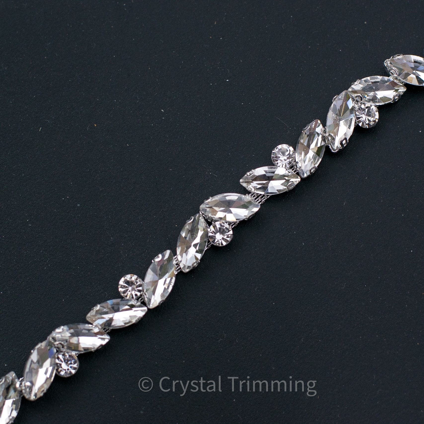 Silver Thin Rhinestone Trim by the Yard Wholesale Bridal | Etsy