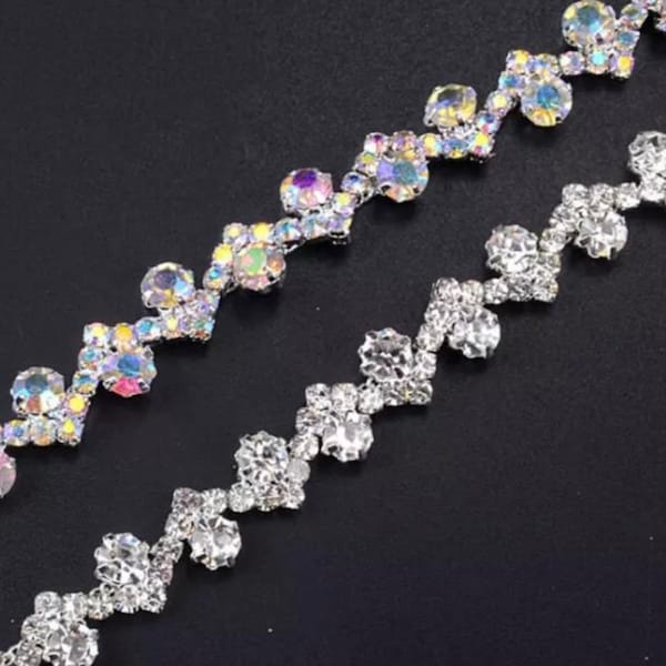 Rhinestone Trim by the Yard - Etsy