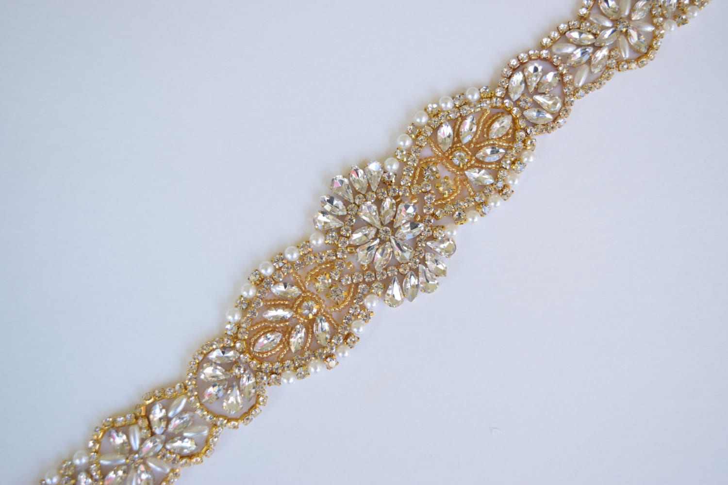 Wholesale Gold Crystal Rhinestone Applique Wholesale Gold | Etsy