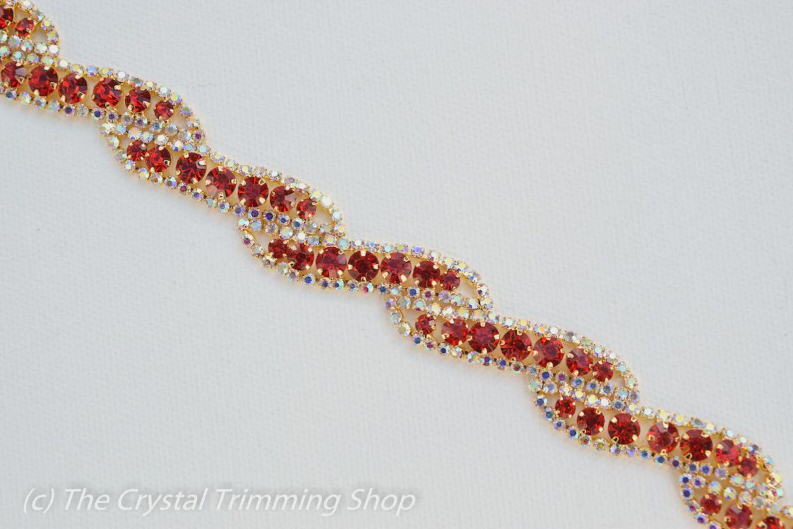 Gold Crystal Rhinestone Trim by the Yard - Wholesale Gold Bridal Trim ...