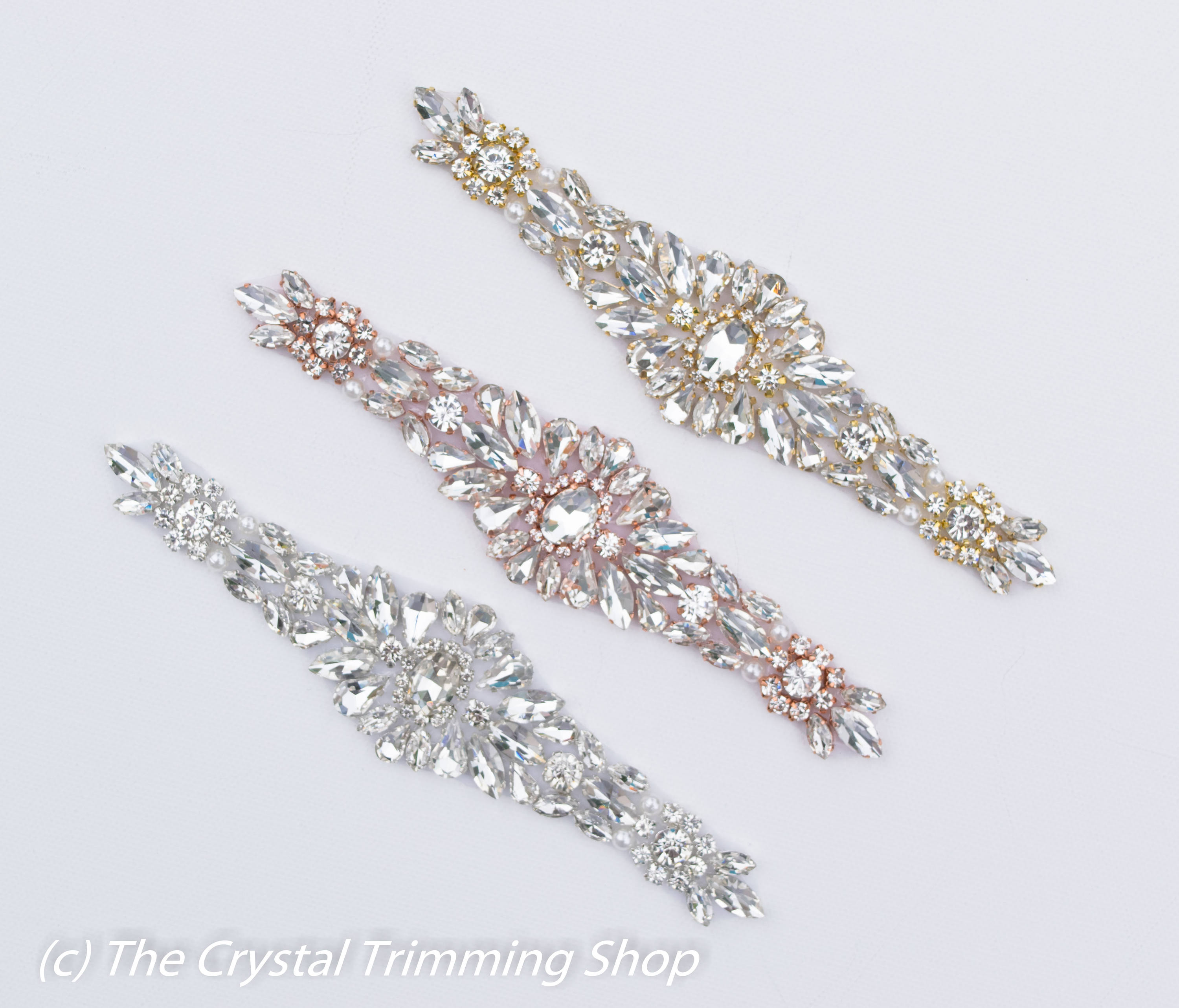 7 Small Crystal Rose Gold Rhinestone Applique DIY Baby - Etsy