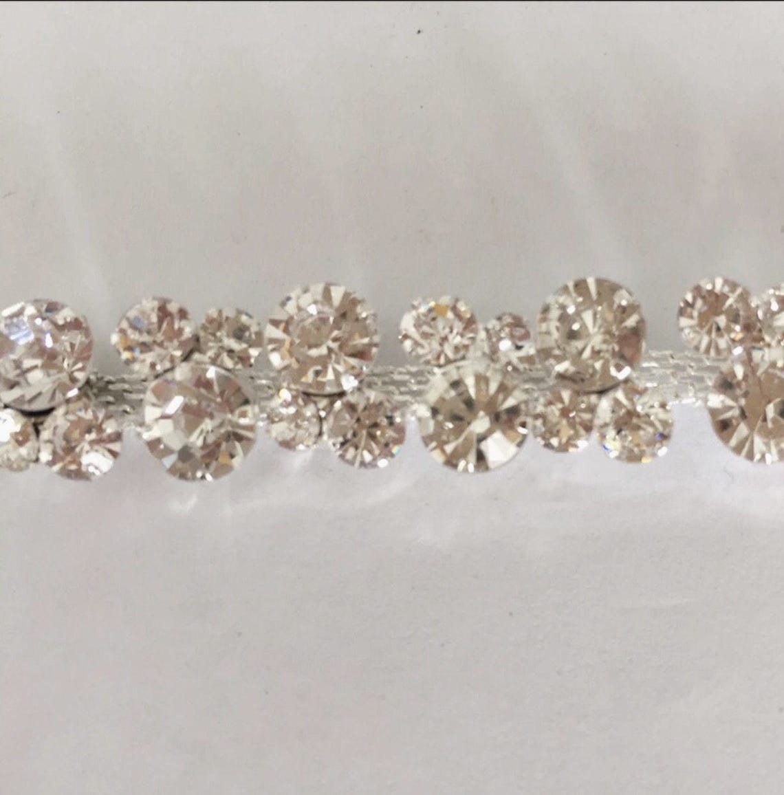 Gold Crystal Rhinestone Trim by the Yard Wholesale Gold | Etsy