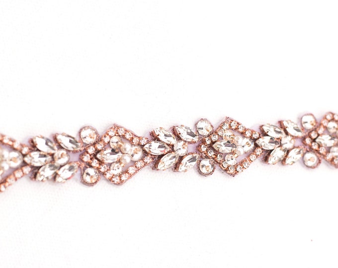 Rhinestone Trim by the Yard Wholesale Bridal Trim-bridal Belt Thin ...