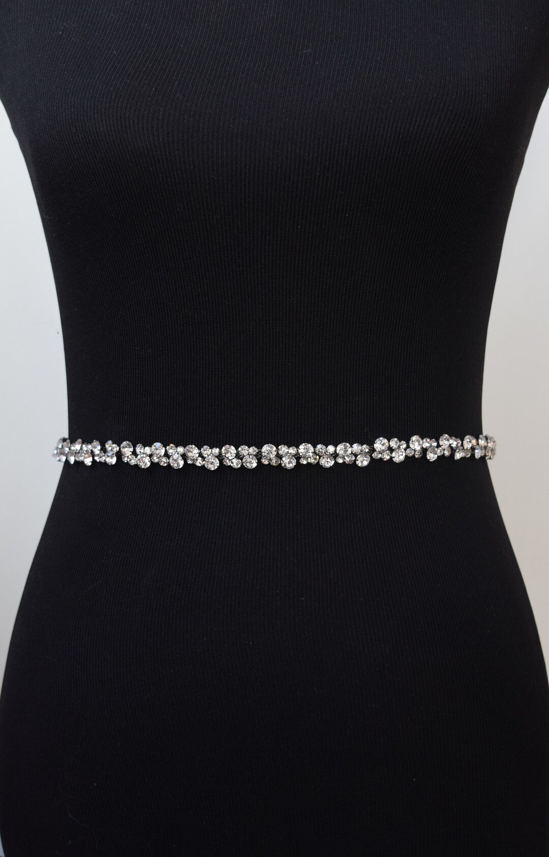 Black Rhinestone Trim by the Yard -wholesale Black Bridal Crystal Trim ...