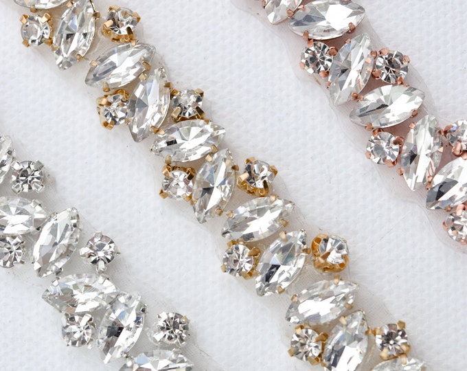 Rhinestone Trim by the Yard Wholesale Bridal Trim-bridal Belt Thin ...