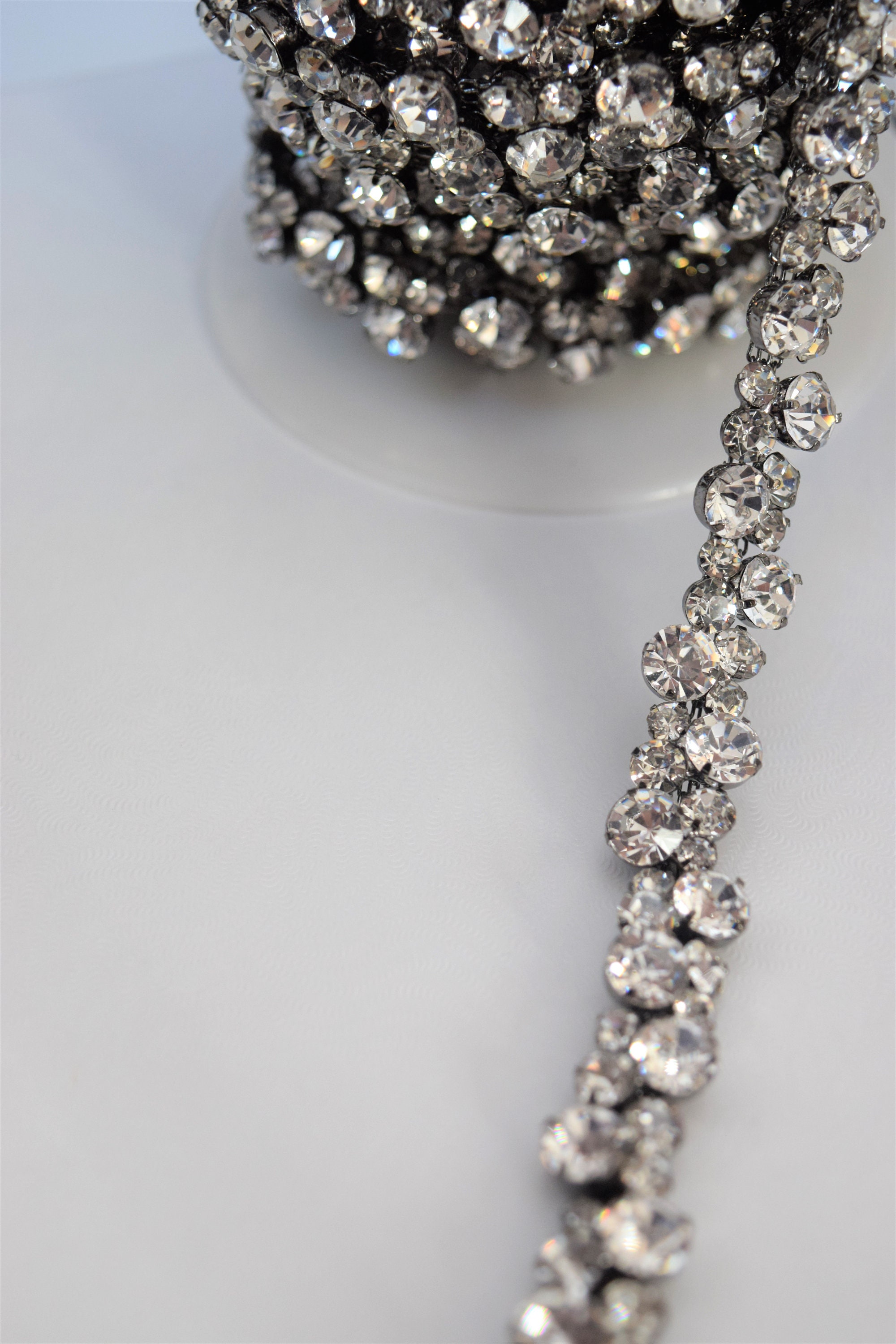 Black Rhinestone Trim by the Yard wholesale Black Bridal | Etsy