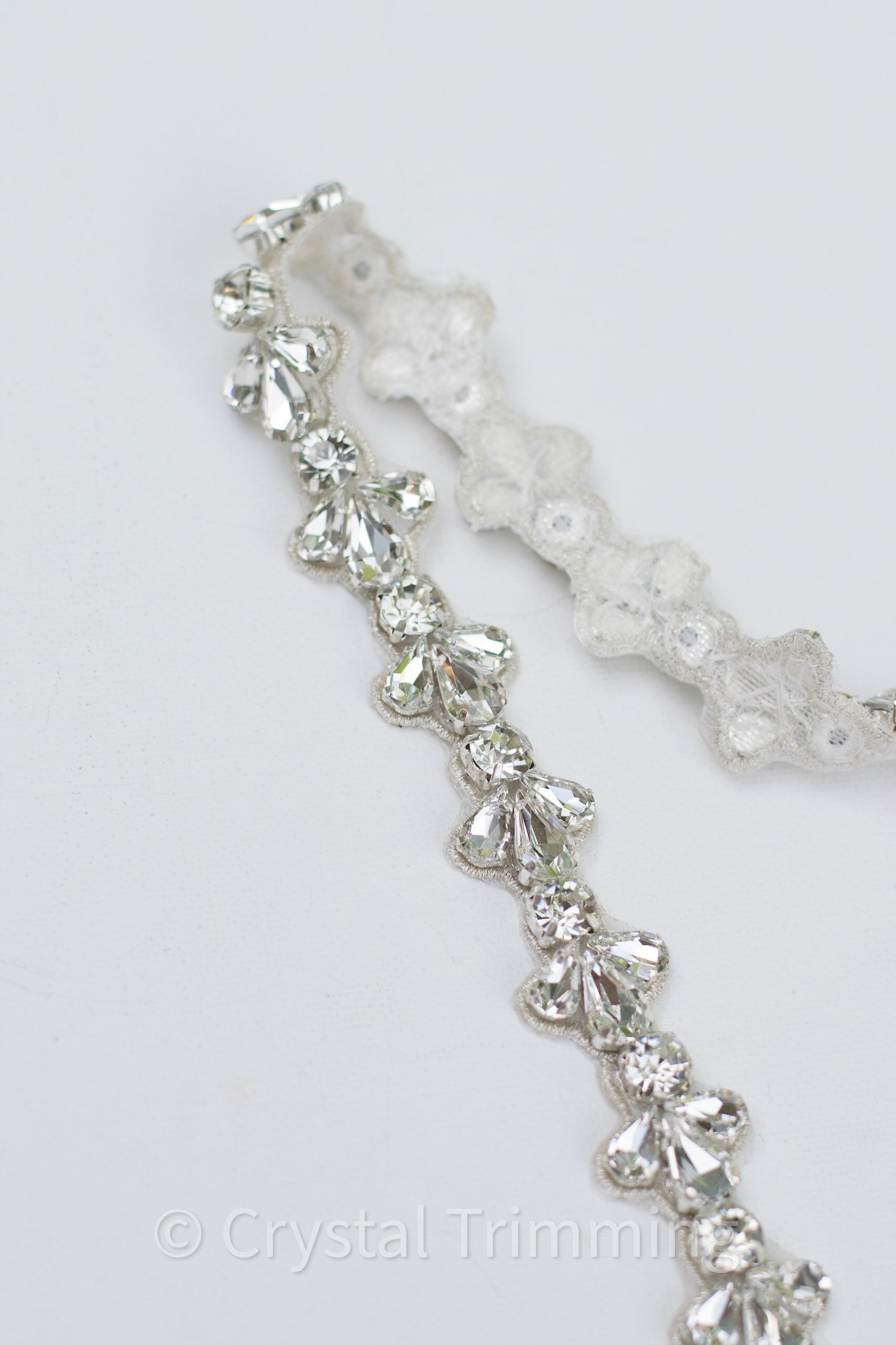 Crystal Rhinestone Trim by the Yard Leaf Vine Design- Wholesale Bridal ...