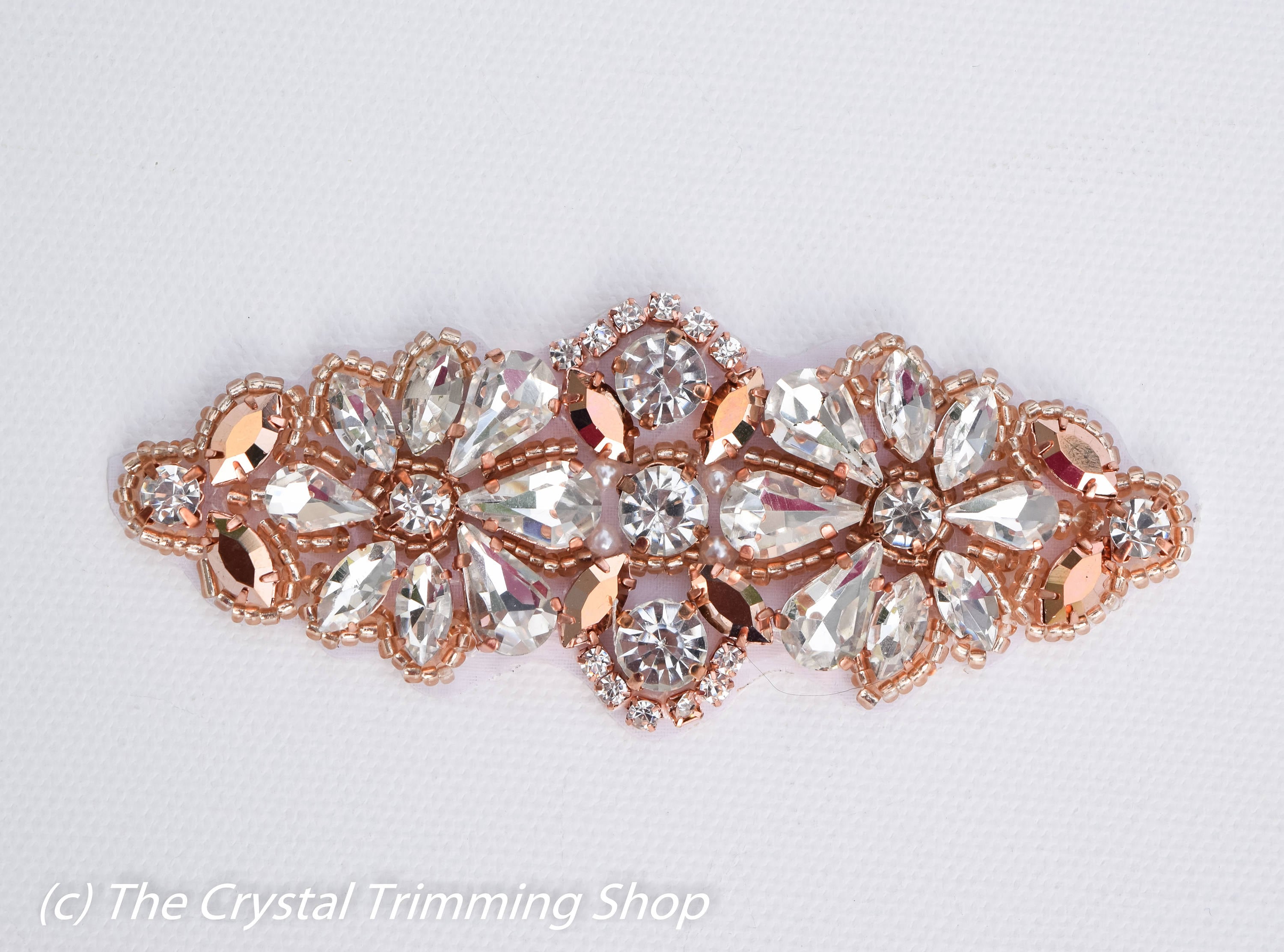 4 Small Crystal Rose Gold Rhinestone Applique DIY Baby - Etsy