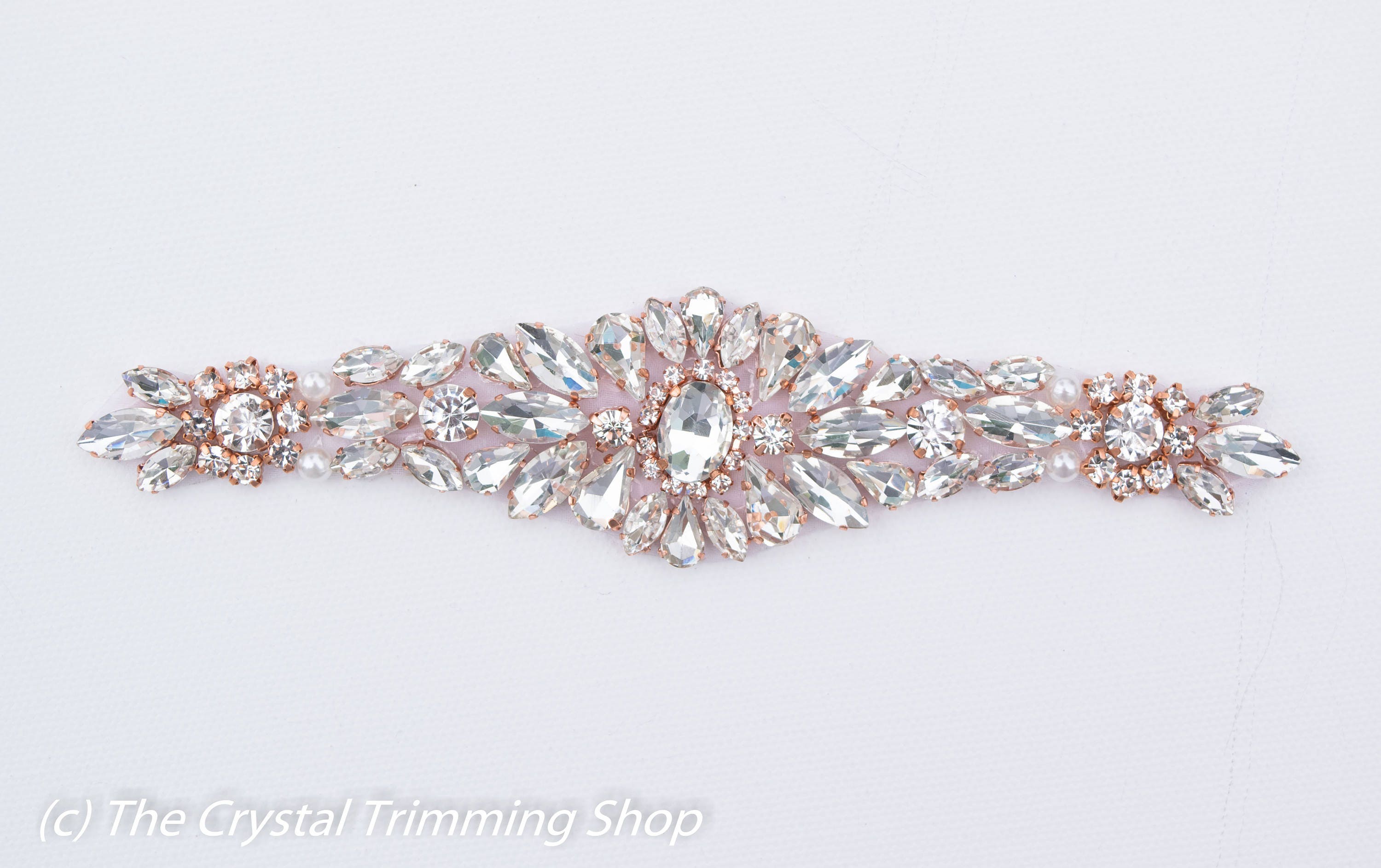 7 Small Crystal Rose Gold Rhinestone Applique DIY Baby - Etsy