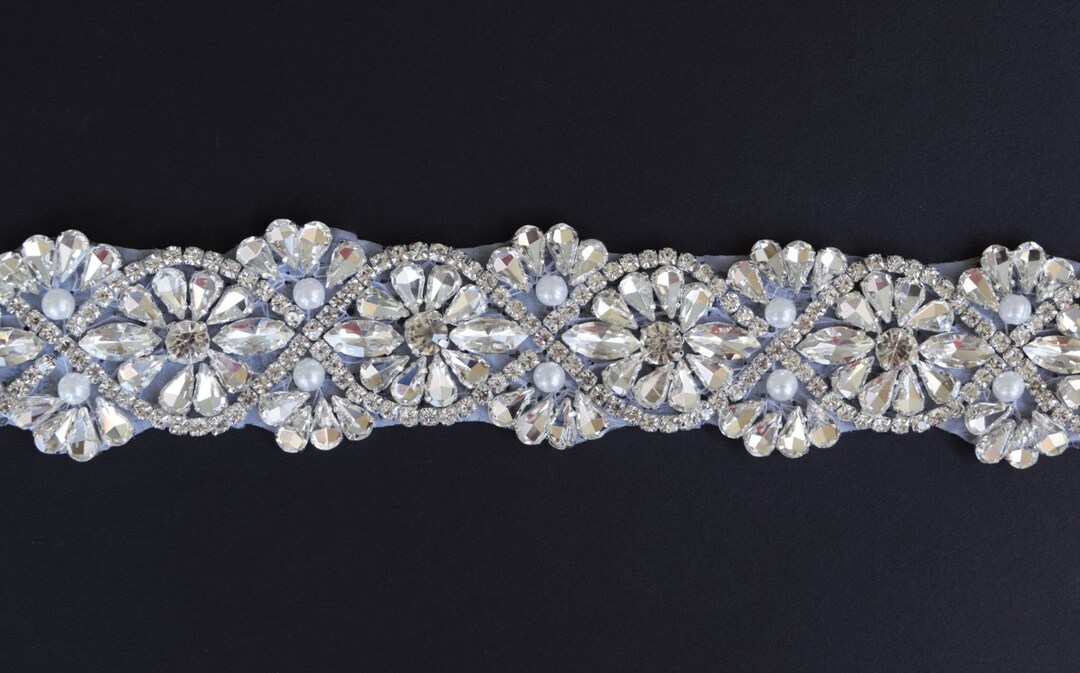 Crystal Rhinestone Trimming by the Yard and Half Yard- Crystal ...