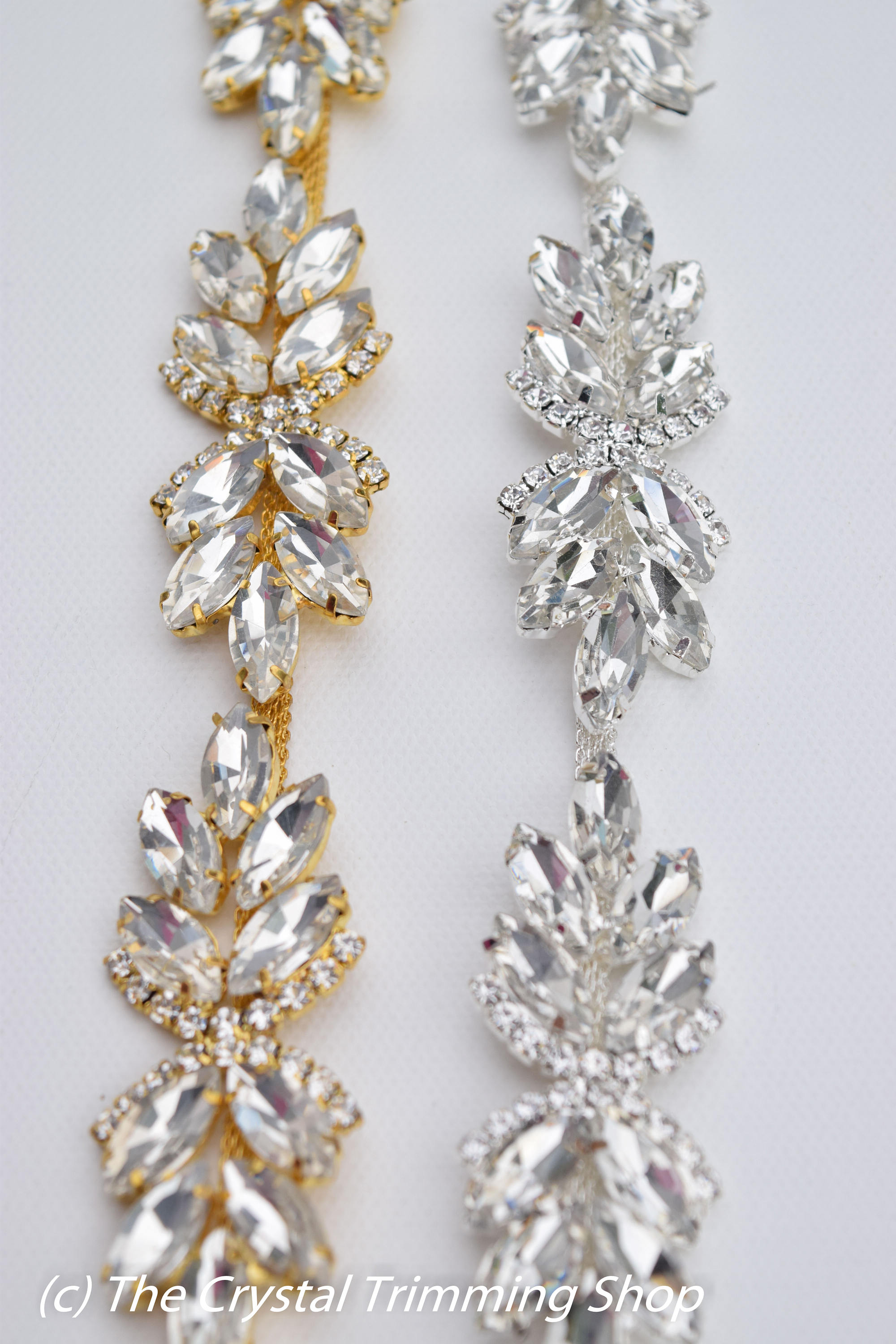 Gold Crystal Rhinestone Trim by the Yard Wholesale Bridal - Etsy