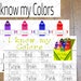 I Know My Colors, Kids Tracing Sheet, Colors Tracing Sheet, Colors ...