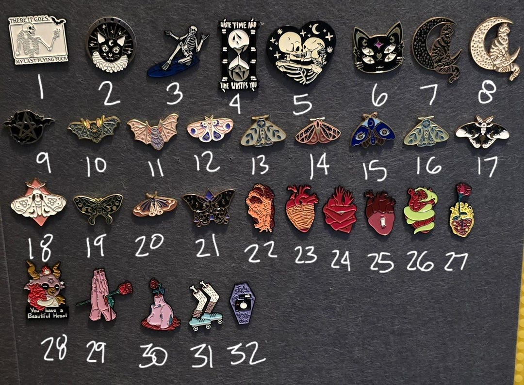 Pins, Horror, Scary, Witchy Pins, Witch Pins, Cats, Dark Arts, Enamel ...