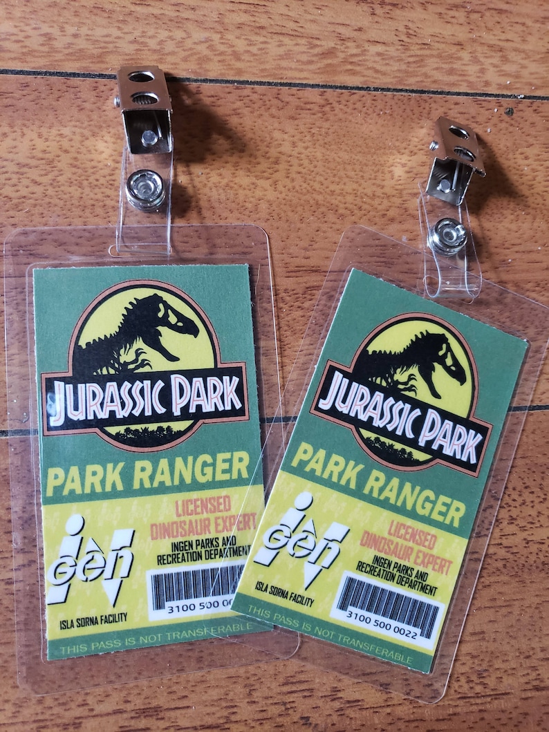 Jurassic Park Jurassic World Badges Visitors Badges Vip | Etsy