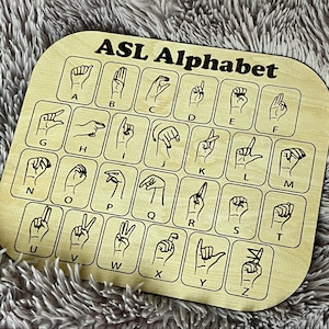 ASL Memory Puzzle, ASL, ASL Board, Lets Learn Sign Language, Sign ...