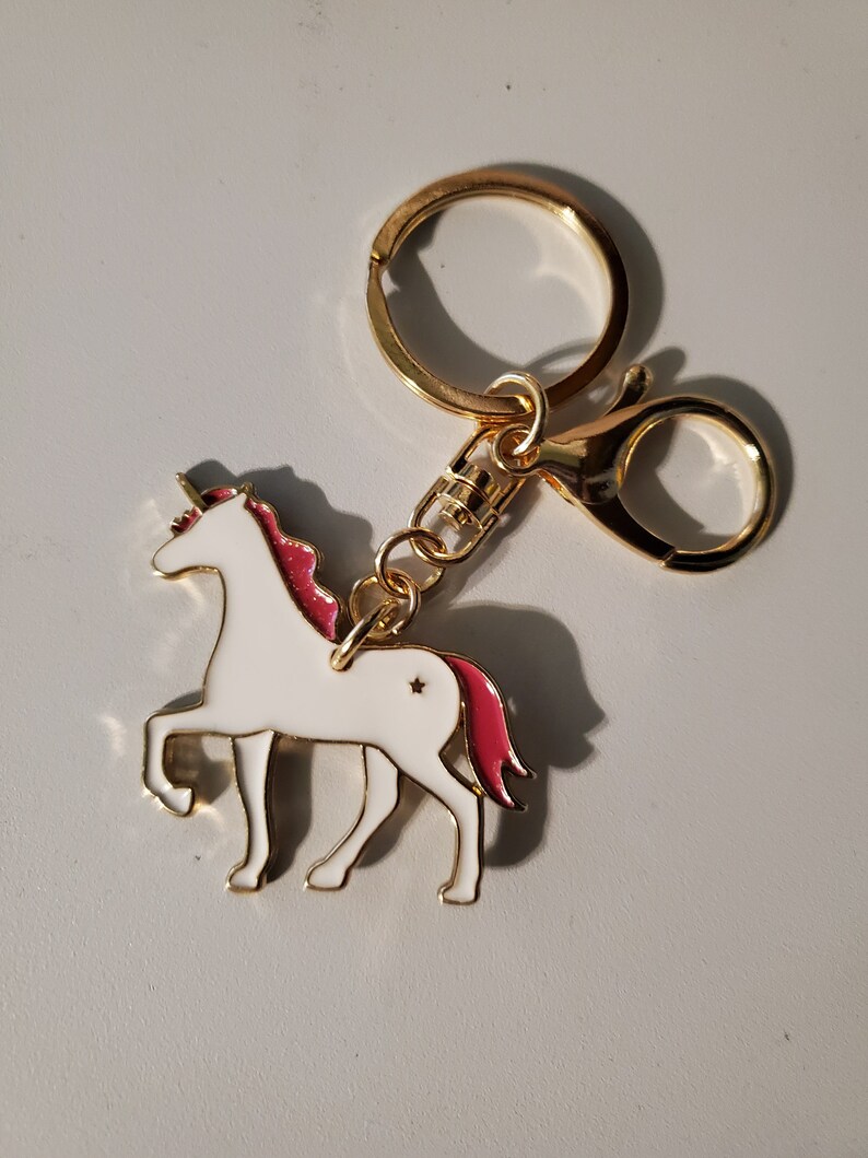Enamel Keychain Rainbow Keychain Unicorn Keychain - Etsy