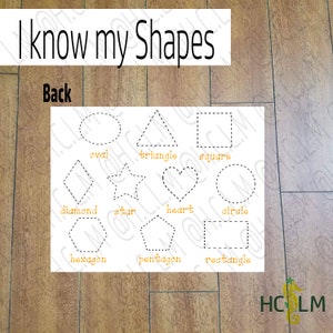 I Know My Shapes, Kids Tracing Sheet, Shapes Tracing Sheet, Shapes ...