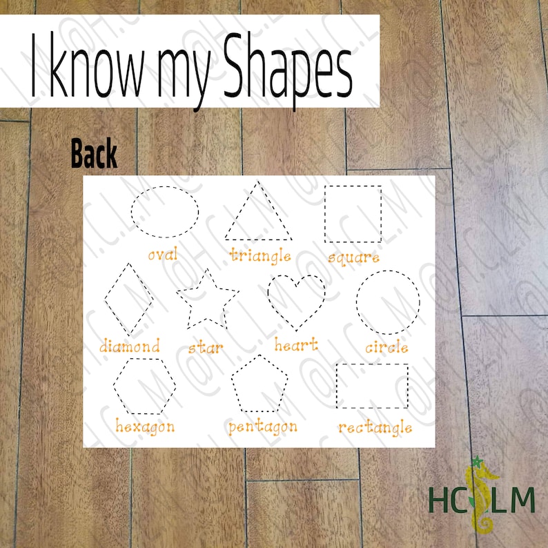 I Know My Shapes Kids Tracing Sheet Shapes Tracing Sheet - Etsy