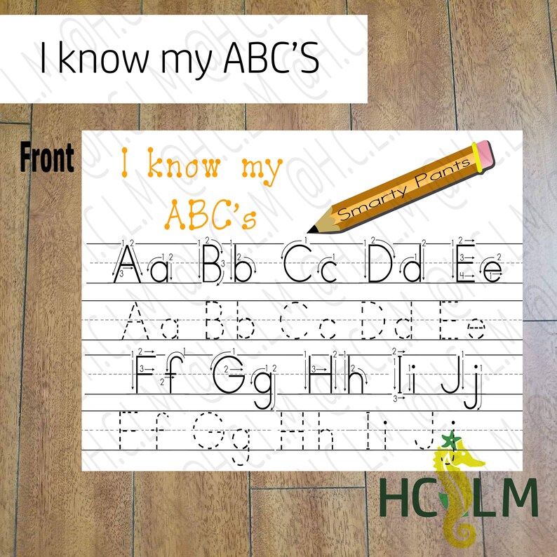 I Know My Abc's Kids Tracing Sheet Abc's Tracing - Etsy