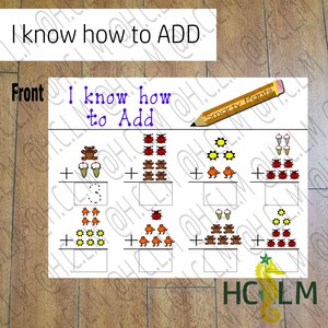 Learn How to Add & Subtract, Kids Adding Sheet, Math Sheets, Learning ...