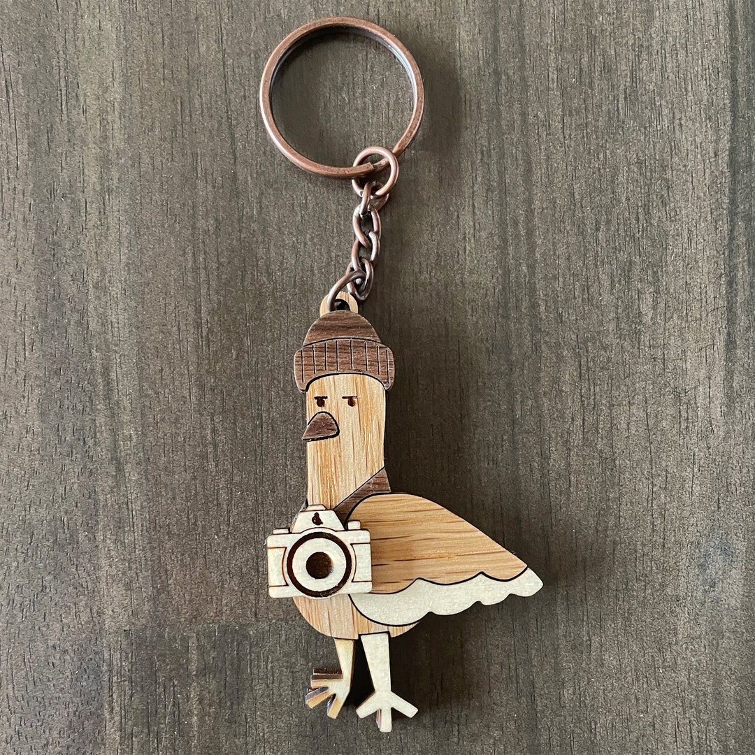 Photographer Pigeon Keychain: Millennial Animal Keyring - Etsy