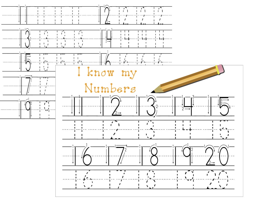 I Know My Numbers, Kids Tracing Sheet, Numbers Tracing Sheet, Numbers ...