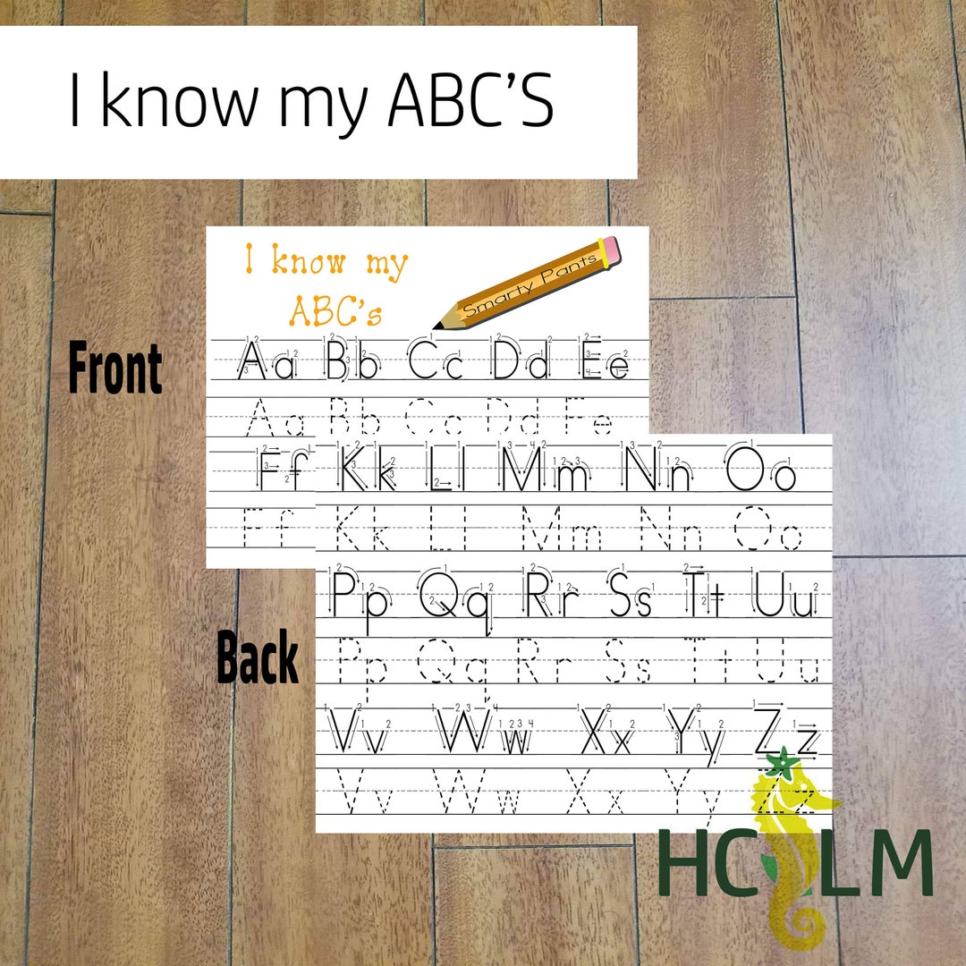 I Know My Abc's, Kids Tracing Sheet, Abc's Tracing Sheet, Alphabet ...