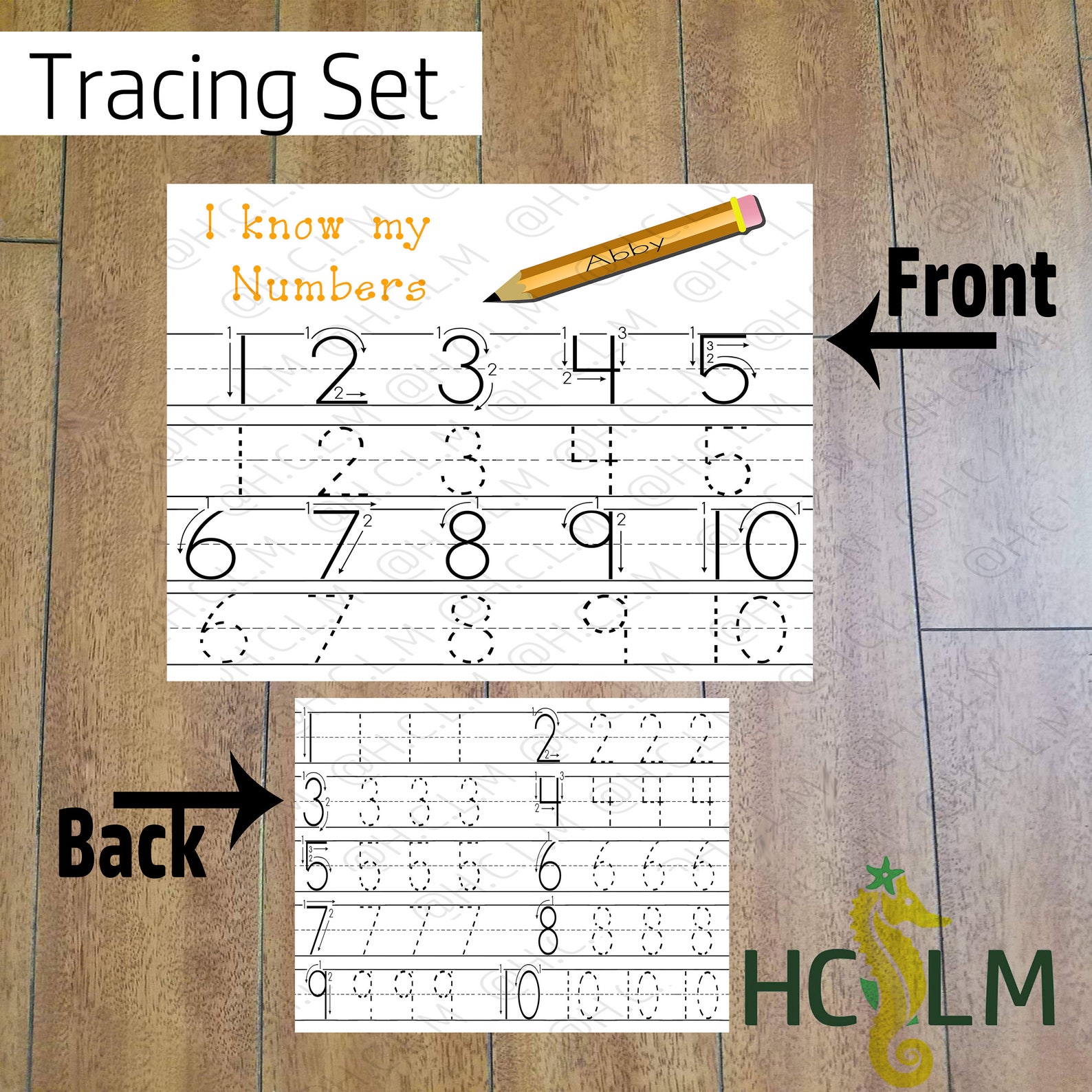 Kids Name Tracing Worksheet Set Learning to Write - Etsy