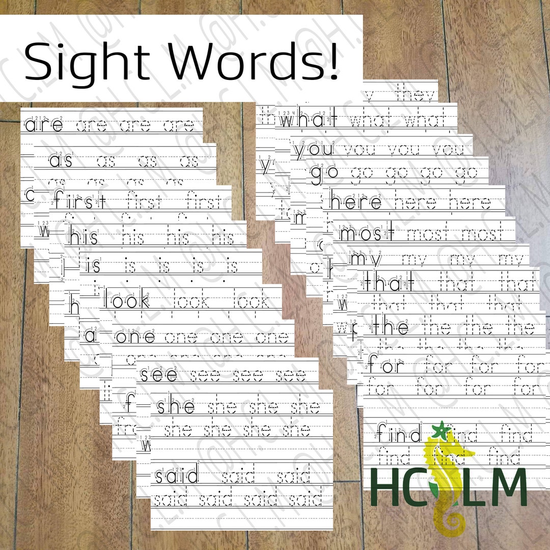 Sight Words, Spelling, Sight Words Tracing, Tracing Sheets, School ...