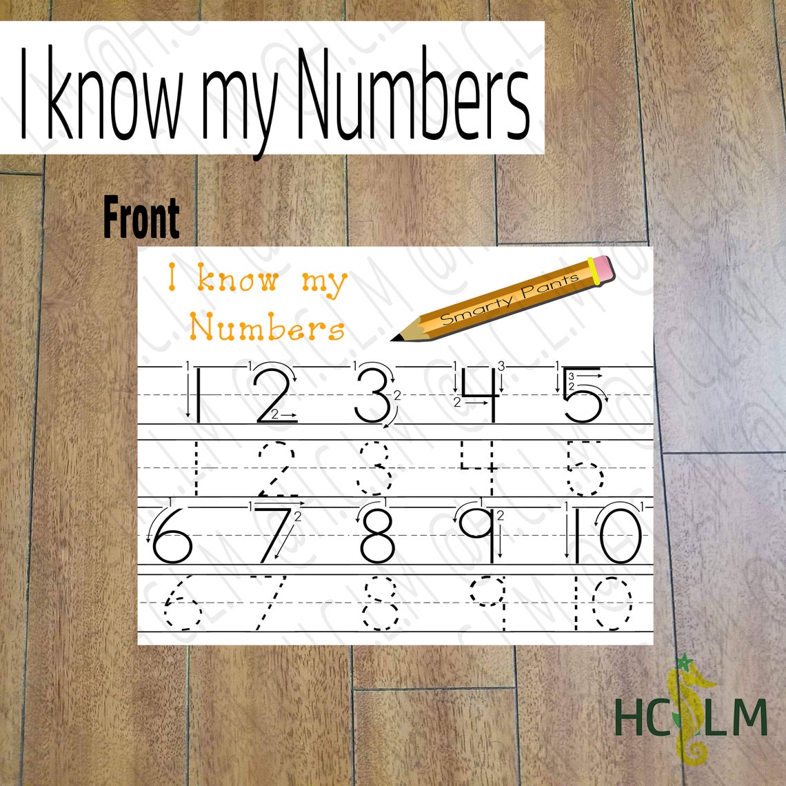 I know my numbers Kids tracing sheet Numbers tracing Sheet | Etsy