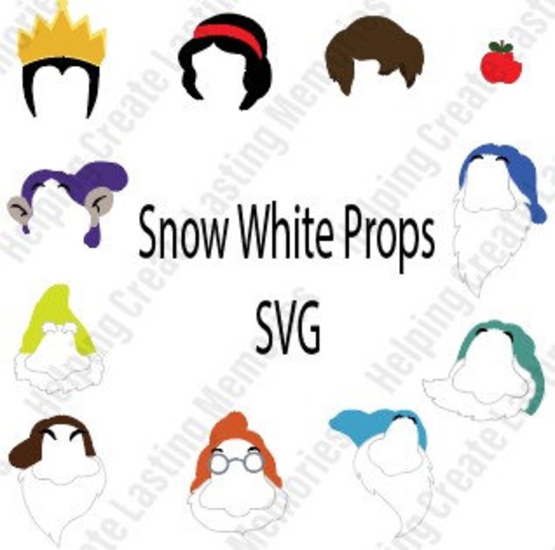 Snow White Party Props SVG: DIY Cricut Cutting File - Etsy Australia