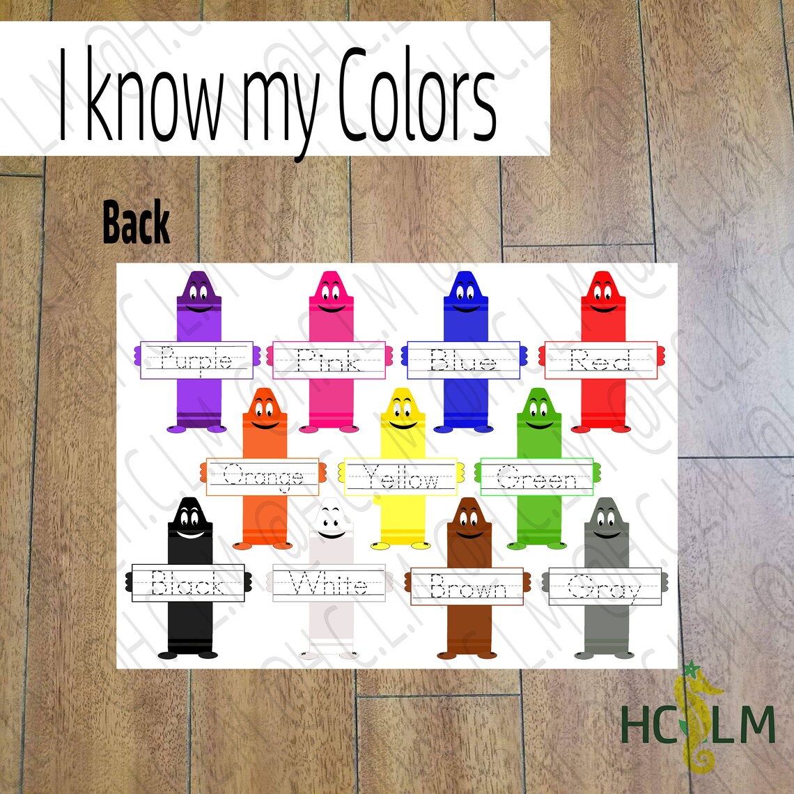 I Know My Colors Kids Tracing Sheet Colors Tracing Sheet - Etsy