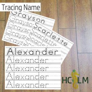 Kid Name Tracing Worksheet: Child Name Practice (digital Download) - Etsy