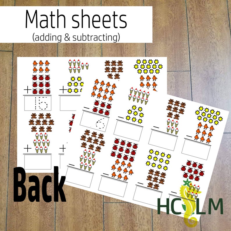 Learn How to Add & Subtract, Kids Adding Sheet, Math Sheets, Learning ...