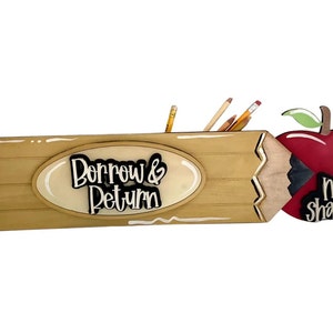 Personalized Teacher Classroom Pencil Holder Sign, Pencil Holder, Class ...