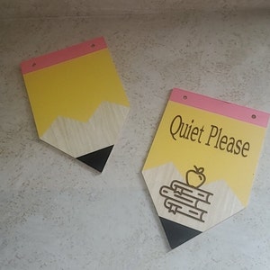 Door Sign , Pencil Sign, Classroom Sign, Library Sign, Bedroom Sigh ...