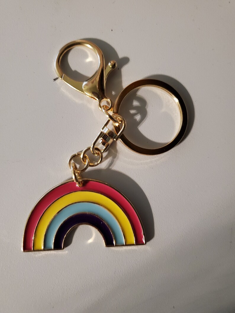 Enamel Keychain Rainbow Keychain Unicorn Keychain - Etsy