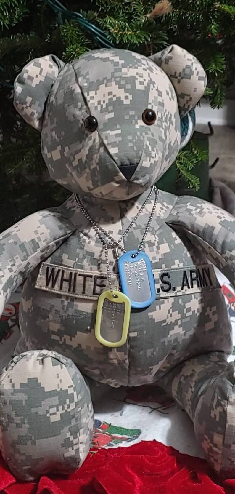 Memory Bear Army Bear Military Bear Keepsake Bear Teddy - Etsy